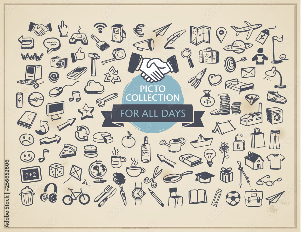 Pictogrammes et illustration pour le web et vos plaquettes Stock Vector ...