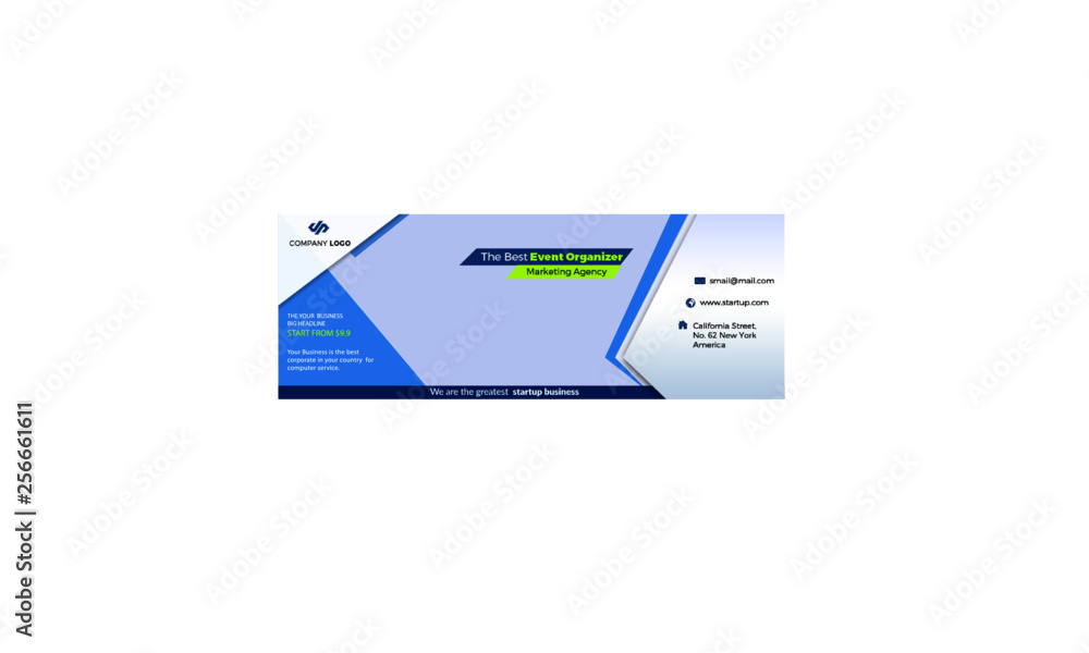 Event organiser Social Media Banner Layouts FB cover for Facebook. Set ...