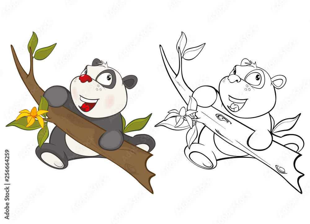 Vector Illustration of a Cute Cartoon Character Panda for you Design ...