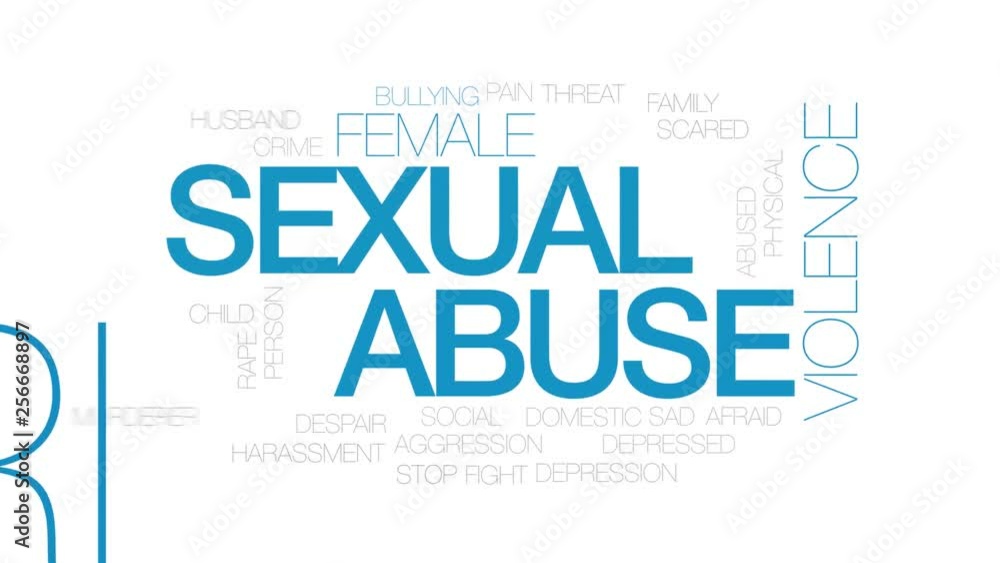 Sexual abuse animated word cloud. Kinetic typography. Stock Video ...