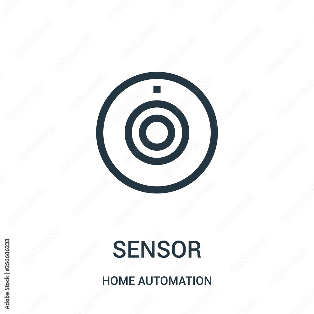 sensor icon vector from home automation collection. Thin line sensor ...