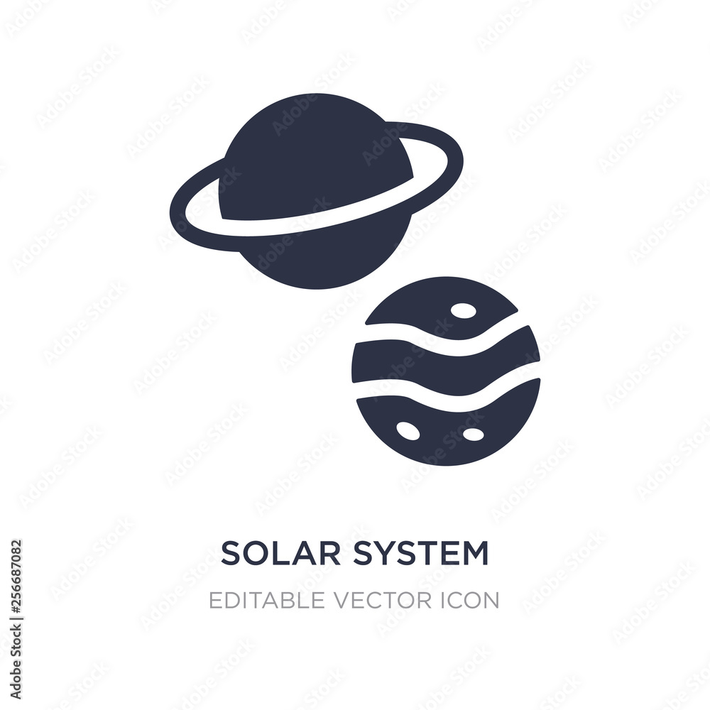 solar system planets icon on white background. Simple element ...