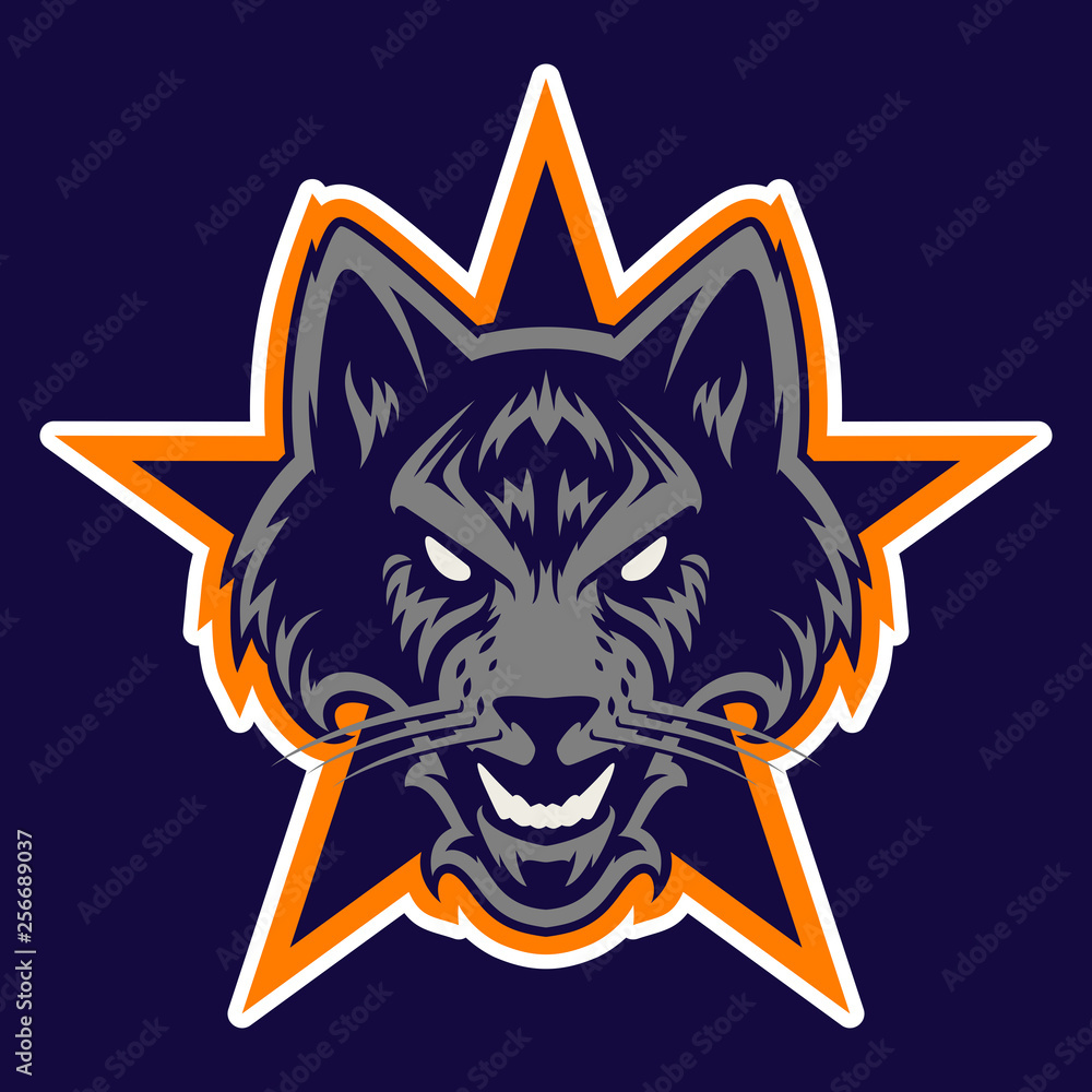 Wolf head logo. Great for sports logotypes and team mascots. Stock ...