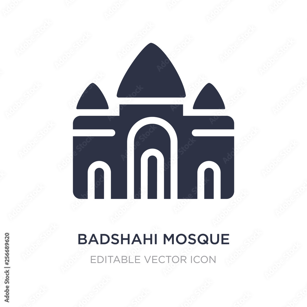 badshahi mosque icon on white background. Simple element illustration ...