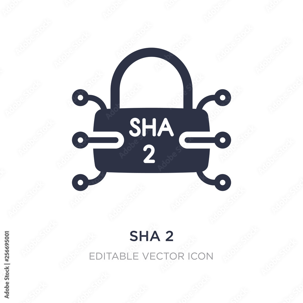 sha 2 icon on white background. Simple element illustration from ...