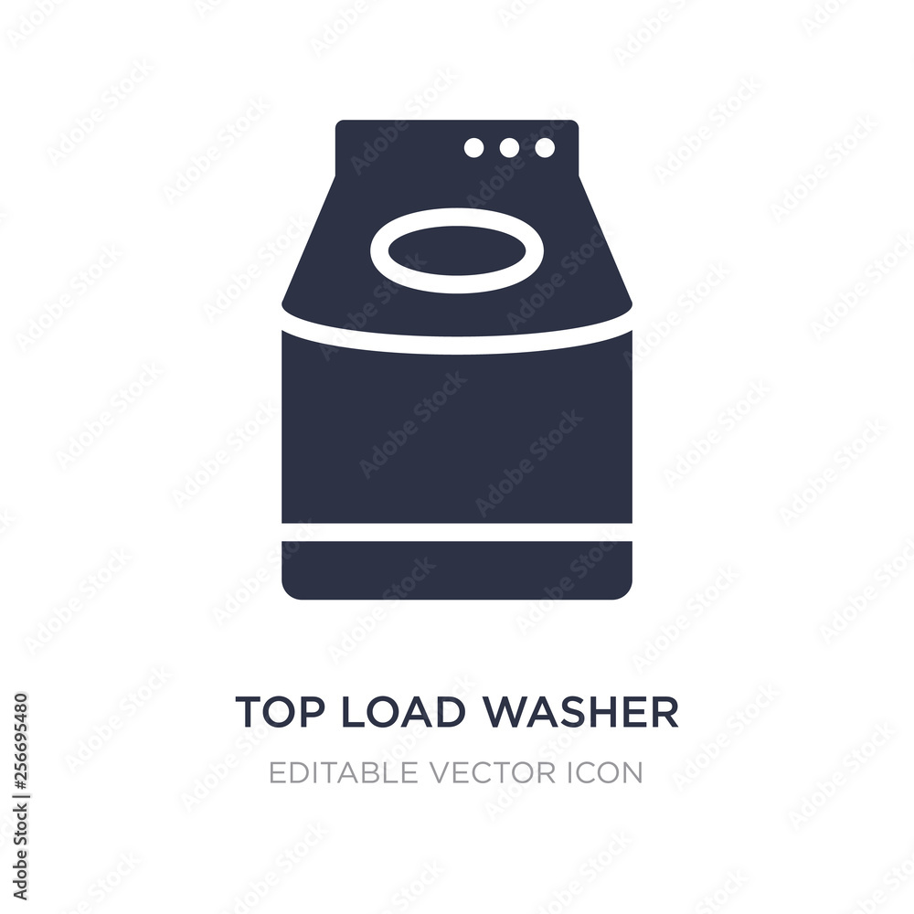 top load washer icon on white background. Simple element illustration ...