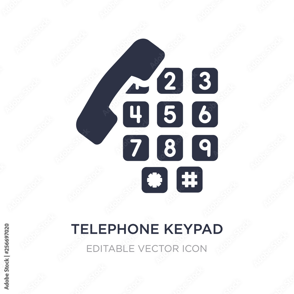 telephone keypad icon on white background. Simple element illustration ...