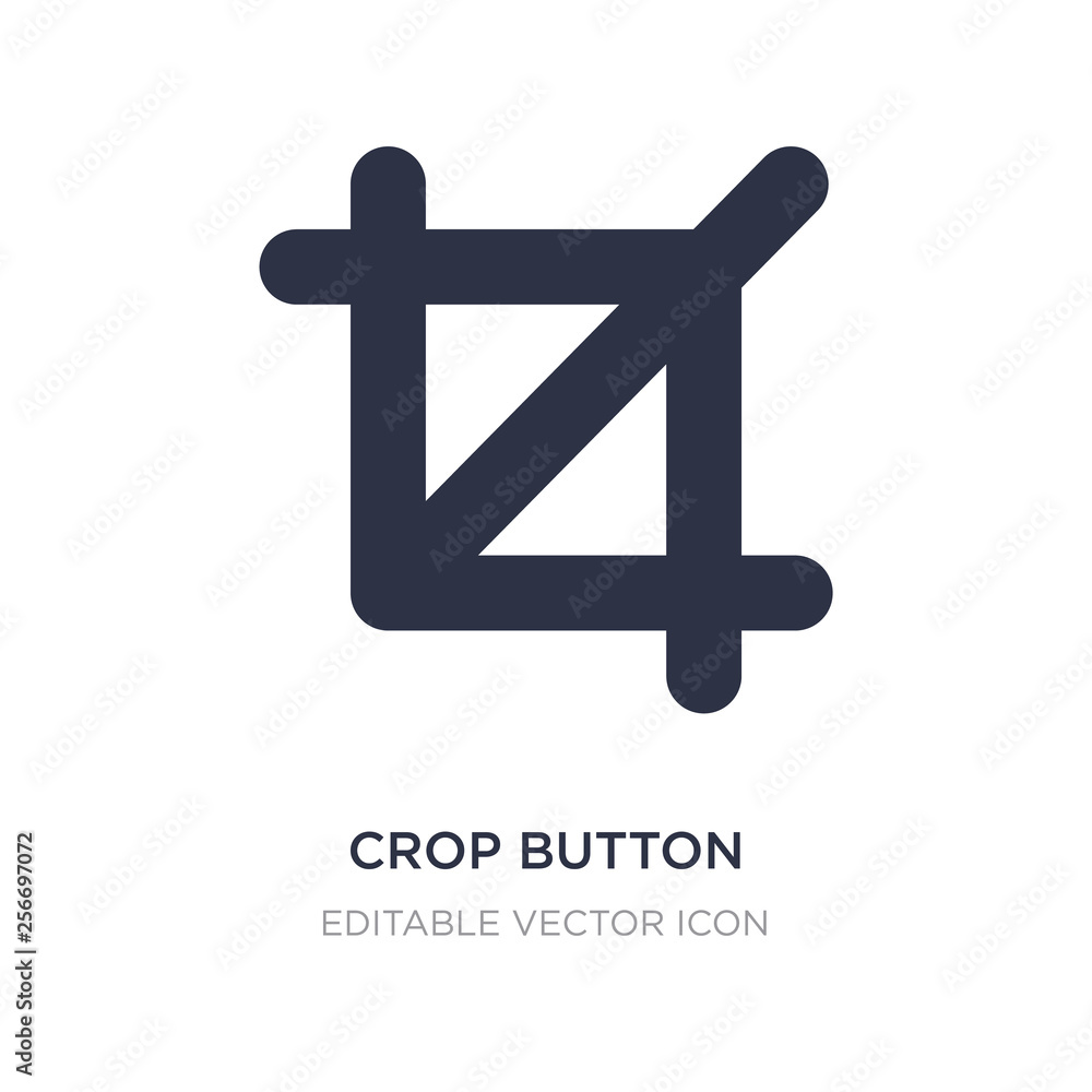 crop button icon on white background. Simple element illustration from ...