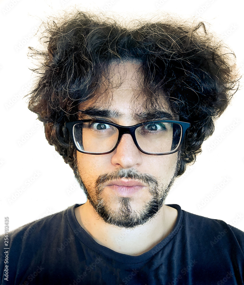disheveled and unkempt man with crazy eyed look Stock Photo | Adobe Stock