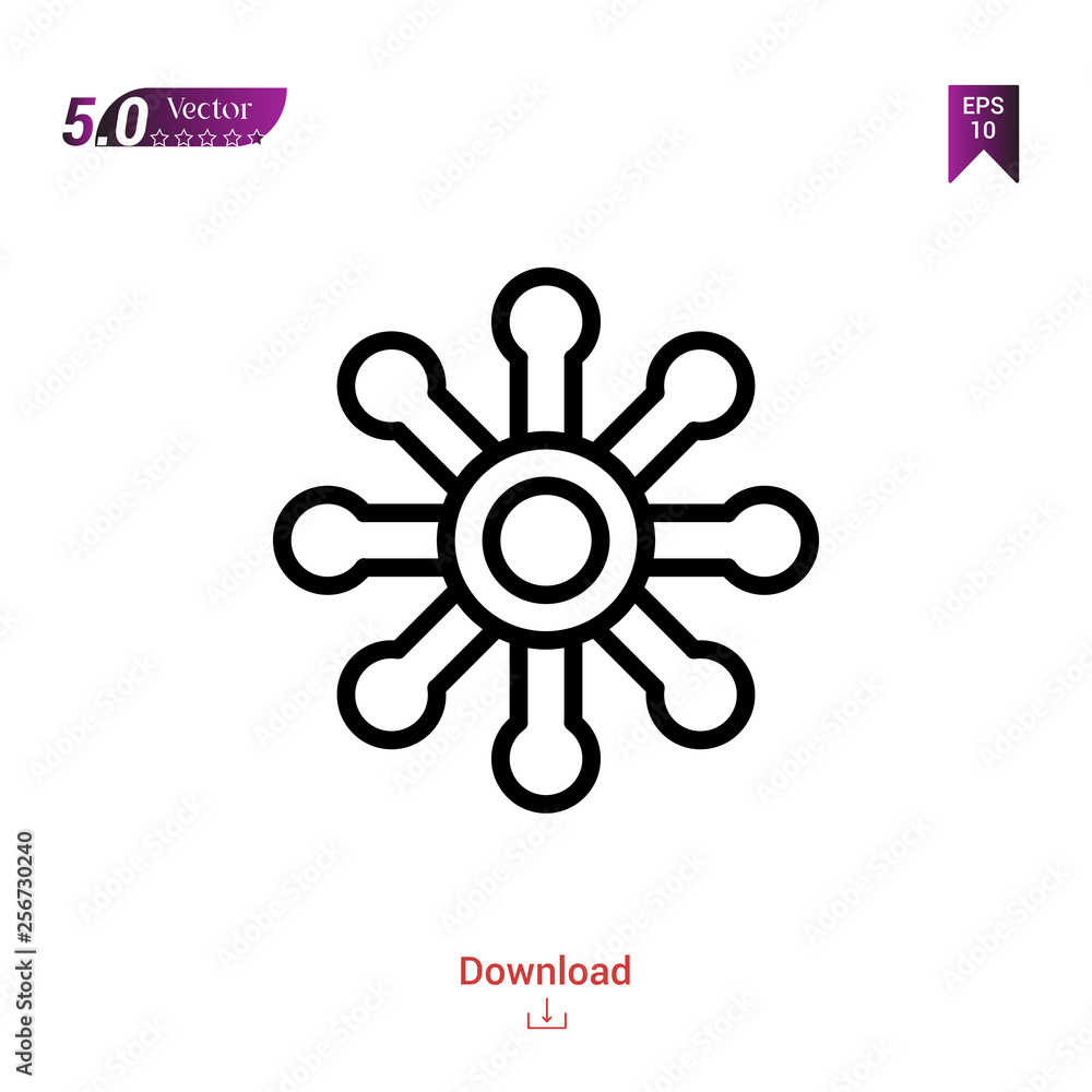 Outline gods-shield icon isolated on white background. Popular icons ...