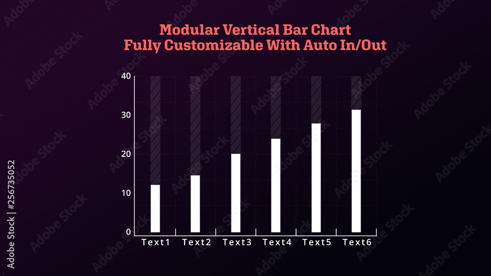 Vertical Bar Chart Infographic Stock Template | Adobe Stock