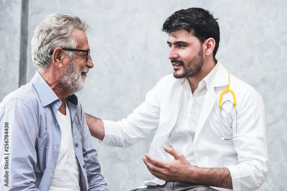 Patient visits doctor at the hospital. Concept of medical healthcare ...