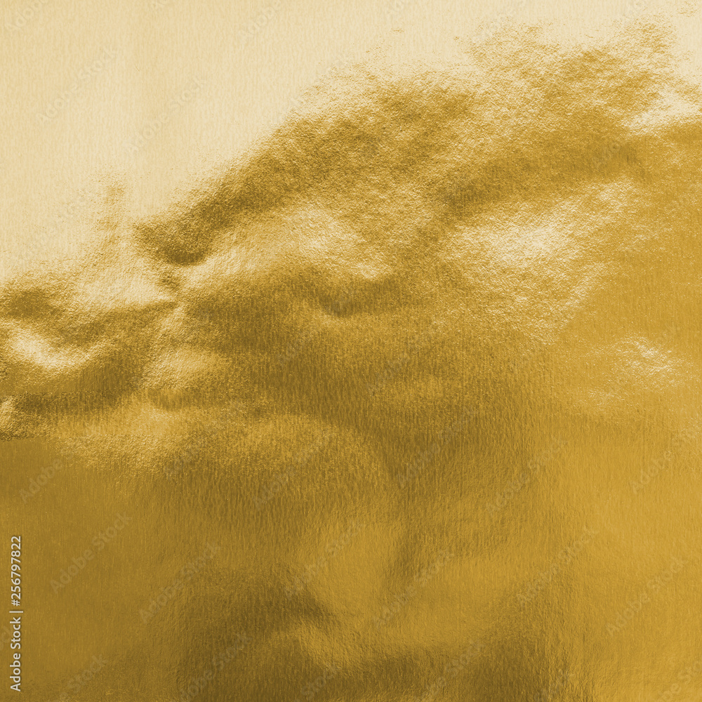 Gold foil leaf shiny wrapping paper texture background for wall paper ...