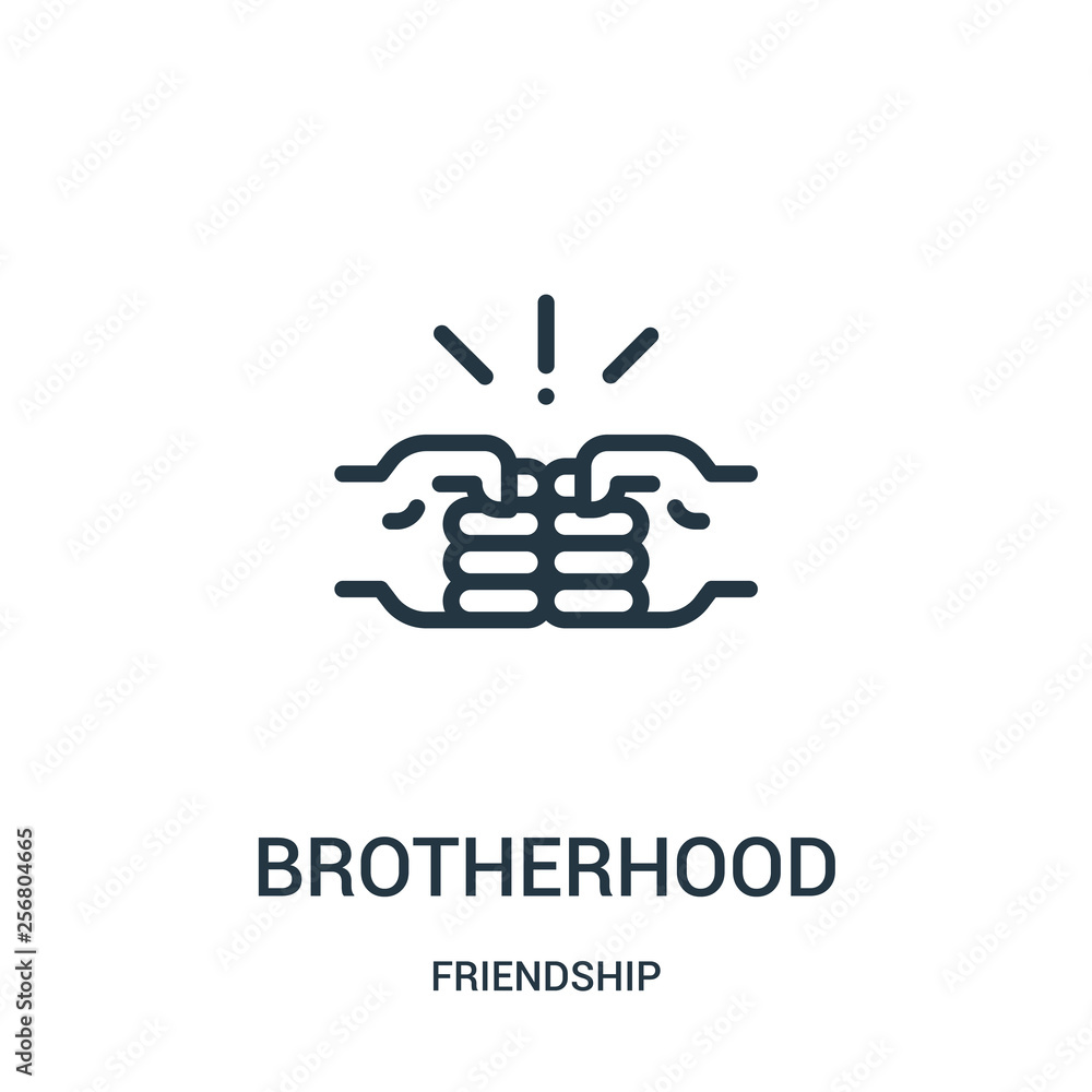 brotherhood icon vector from friendship collection. Thin line ...