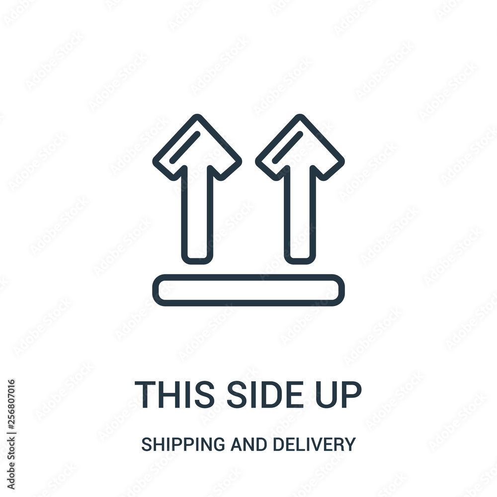 this side up icon vector from shipping and delivery collection. Thin ...