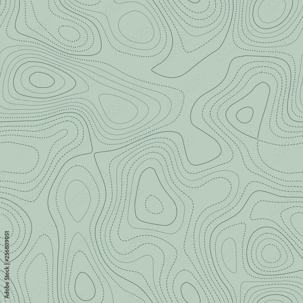 Vecteur Stock Topographic map lines. Actual topographic map in green ...