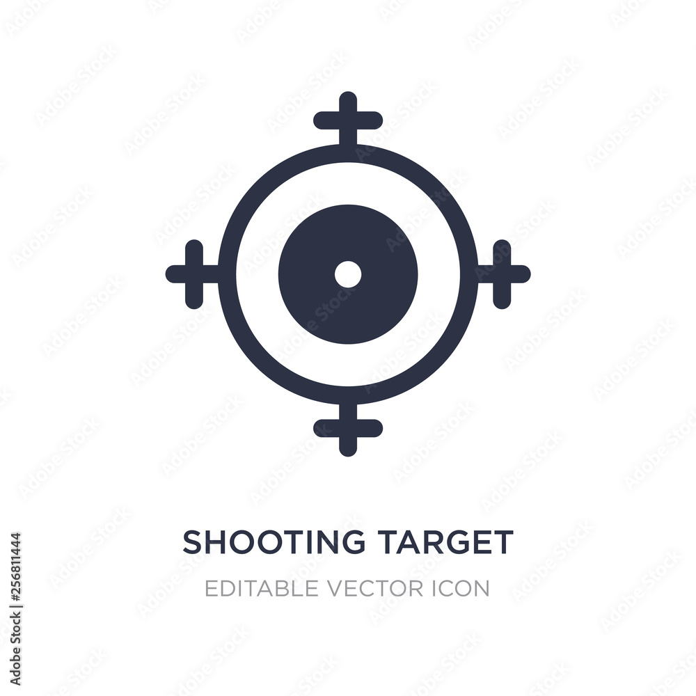 Vecteur Stock shooting target icon on white background. Simple element ...