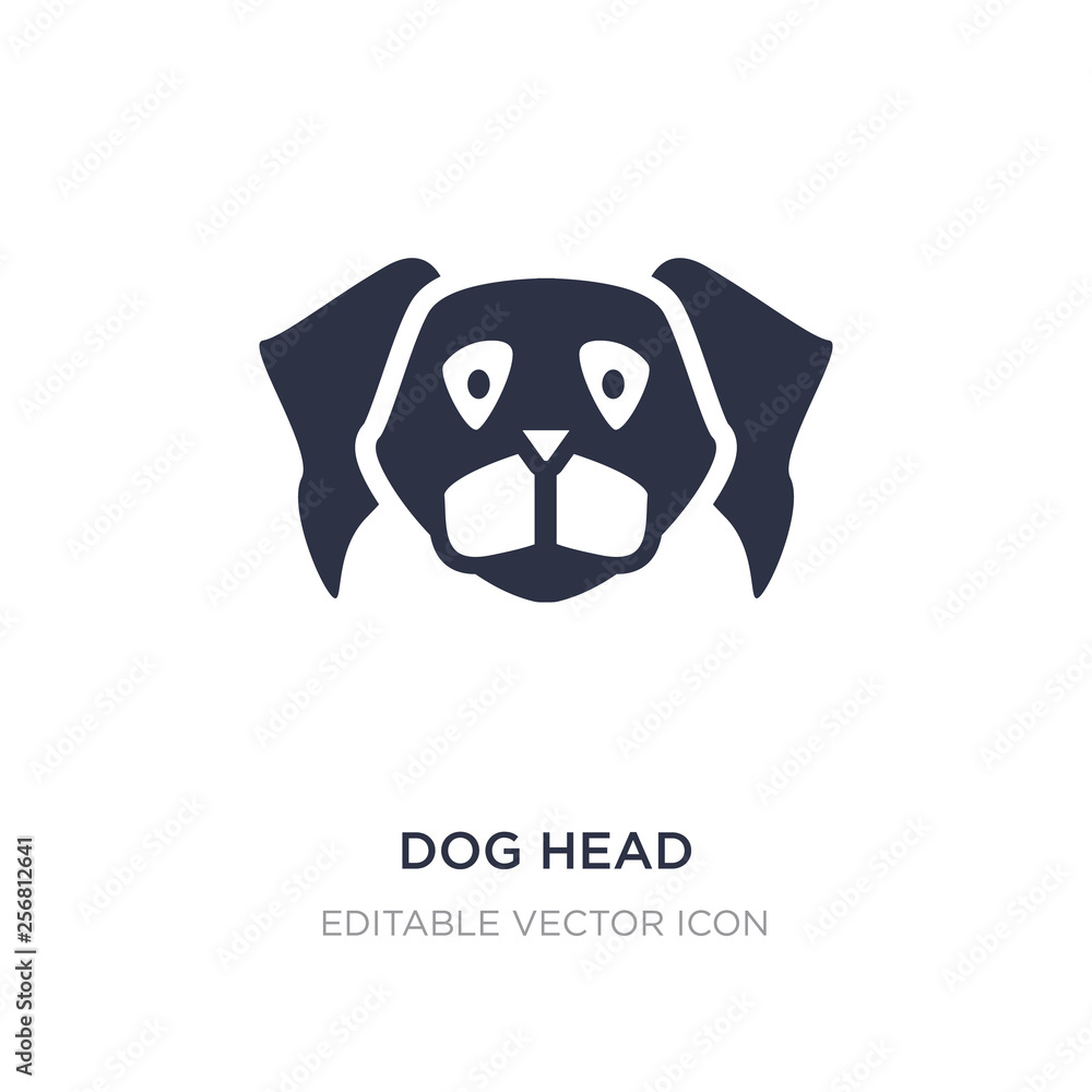 dog head icon on white background. Simple element illustration from ...