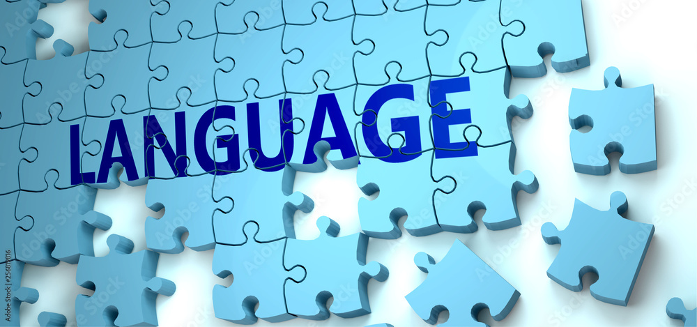Language puzzle - complexity, difficulty, problems and challenges of a ...