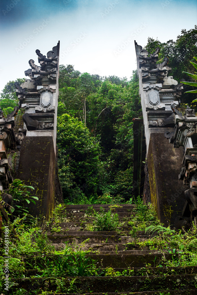 Abandoned temple in jungle. Demolished overgrown church Stock Photo ...