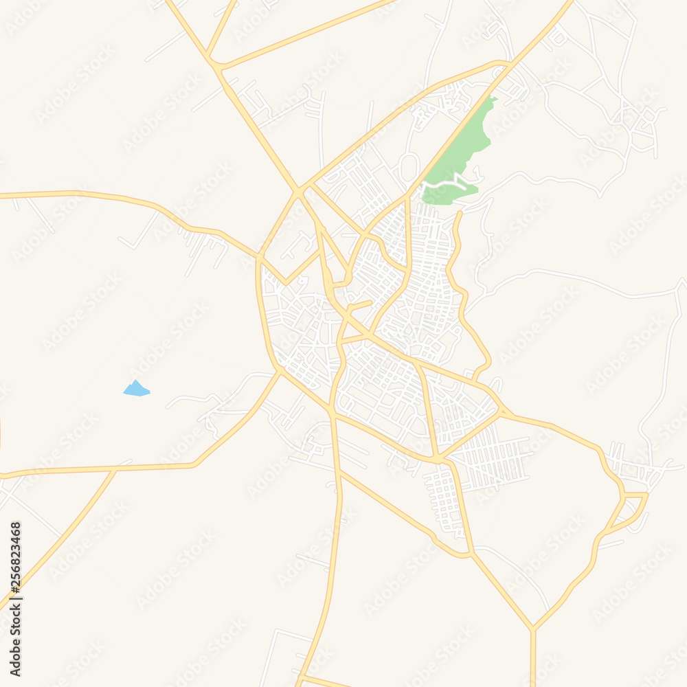 Korce, Albania printable map Stock Vector | Adobe Stock