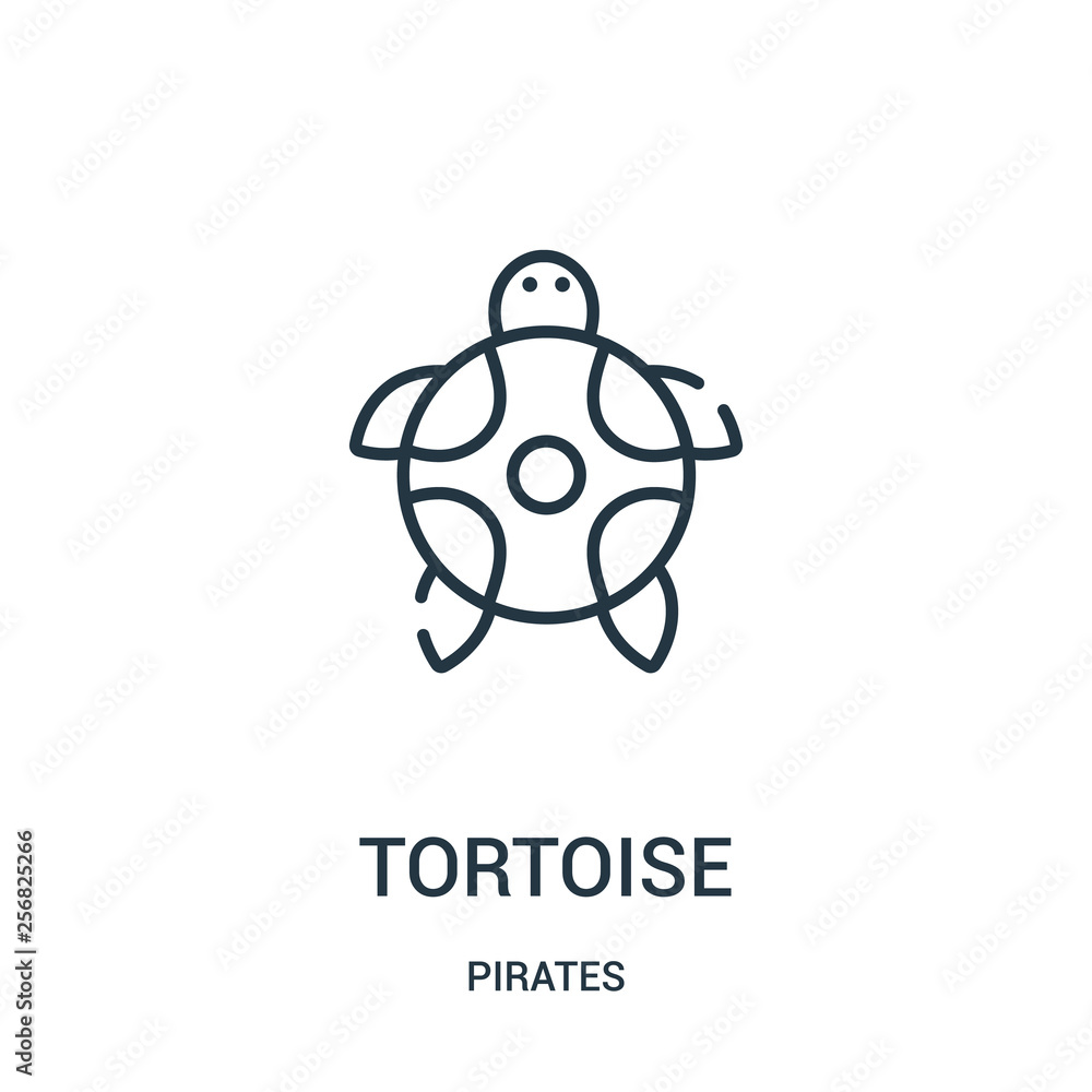 tortoise icon vector from pirates collection. Thin line tortoise ...