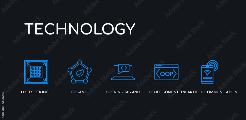 5 outline stroke blue near field communication, object-oriented ...