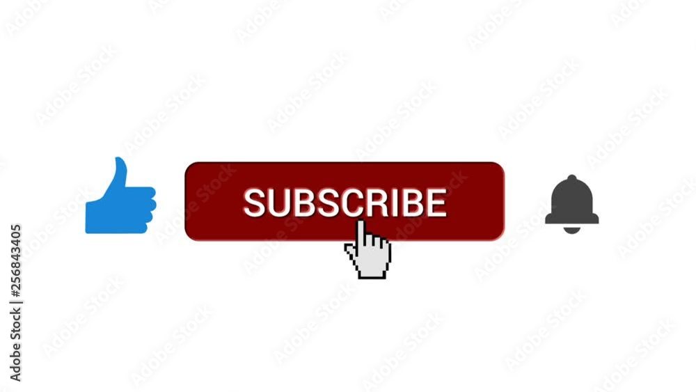 Like Subscribe Ring Bell Animation Stock Video | Adobe Stock
