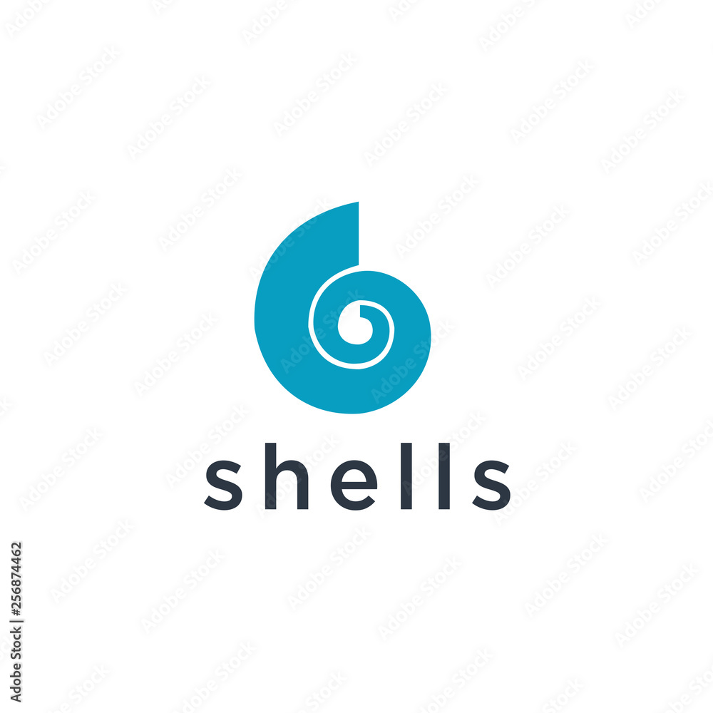 Shell Logo circle abstract design vector template. Travel Seafood ...