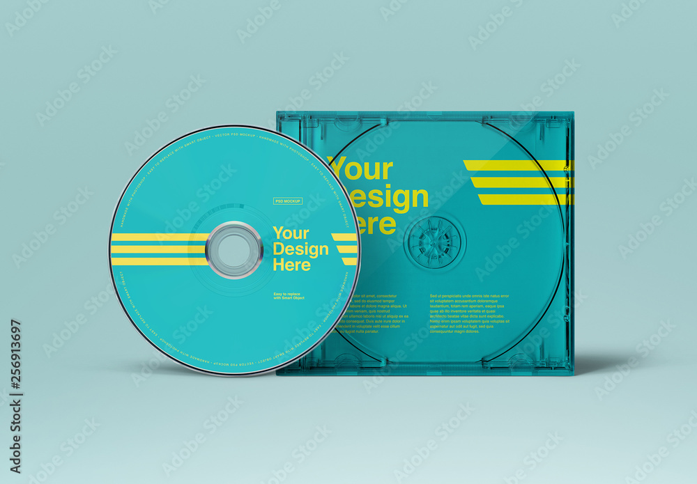 CD Case Front View Mockup Stock Template | Adobe Stock