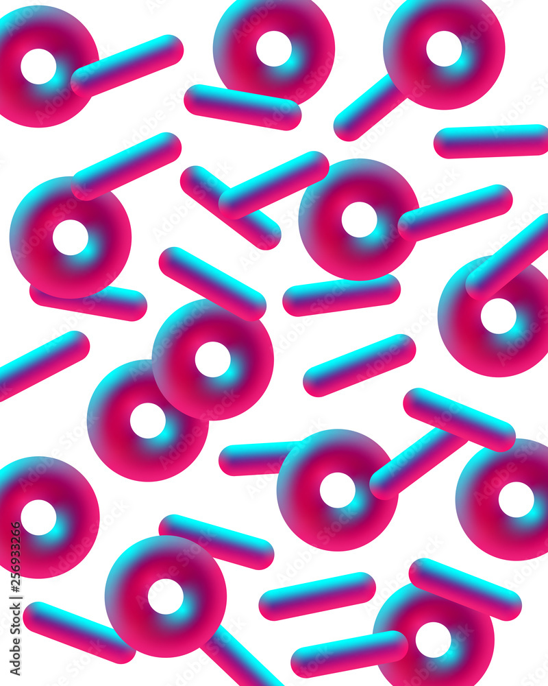 circle and strip geometry with colorful gradirnt Stock Vector | Adobe Stock