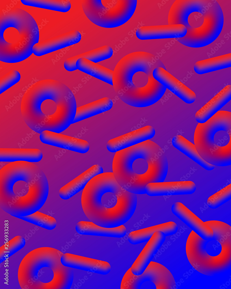 circle and strip geometry with colorful gradirnt Stock Vector | Adobe Stock