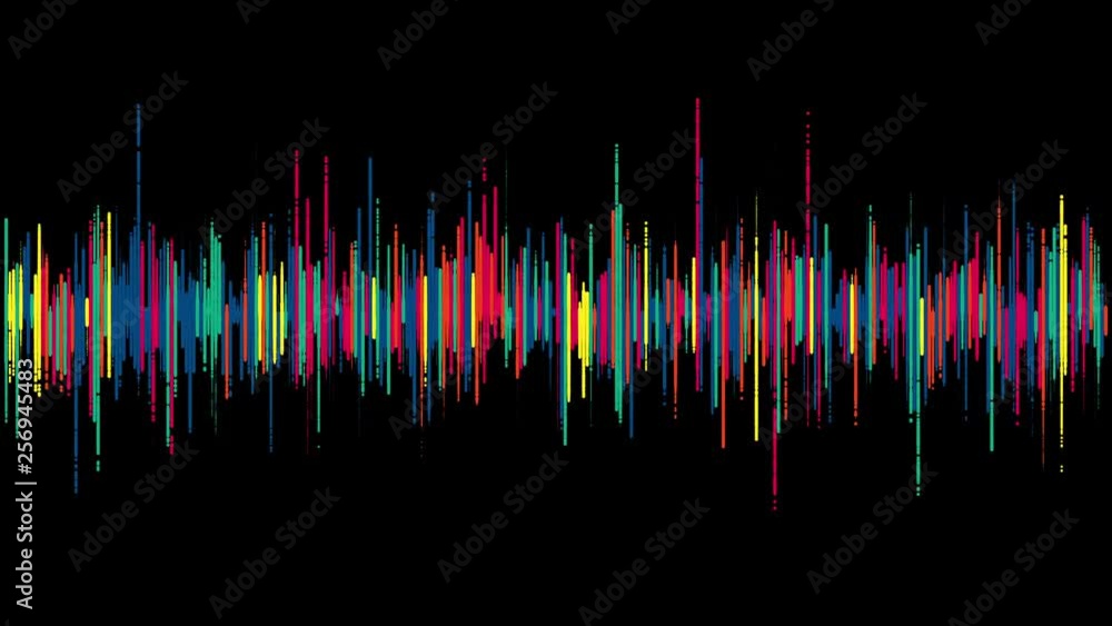 visualization of voice record, artificial intelligence, waveform ...