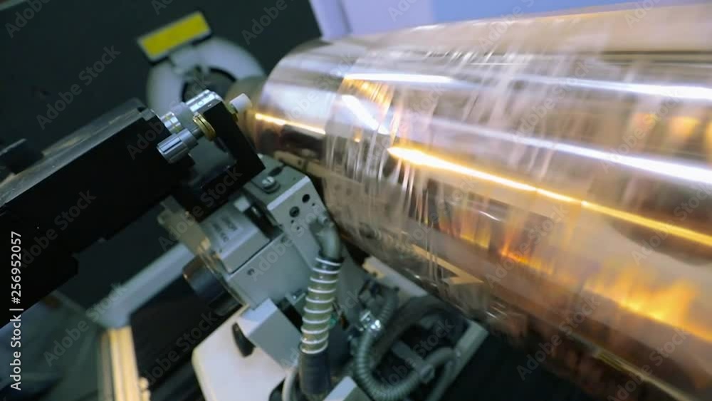 Production of wallpaper. Shaft for printing print on the wallpaper ...