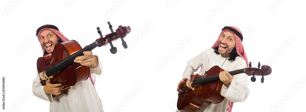 Arab man playing musical instrument Stock Photo | Adobe Stock