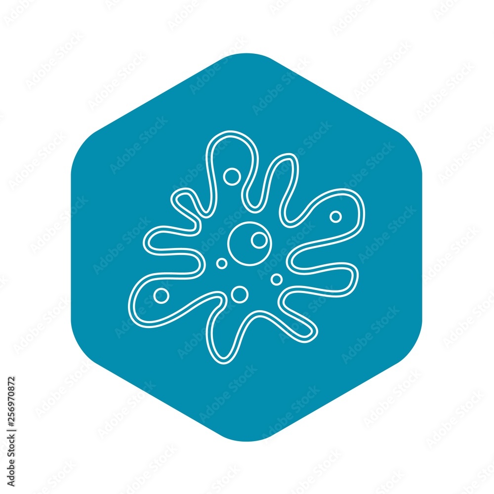 Amoeba icon. Outline illustration of amoeba vector icon for web Stock ...