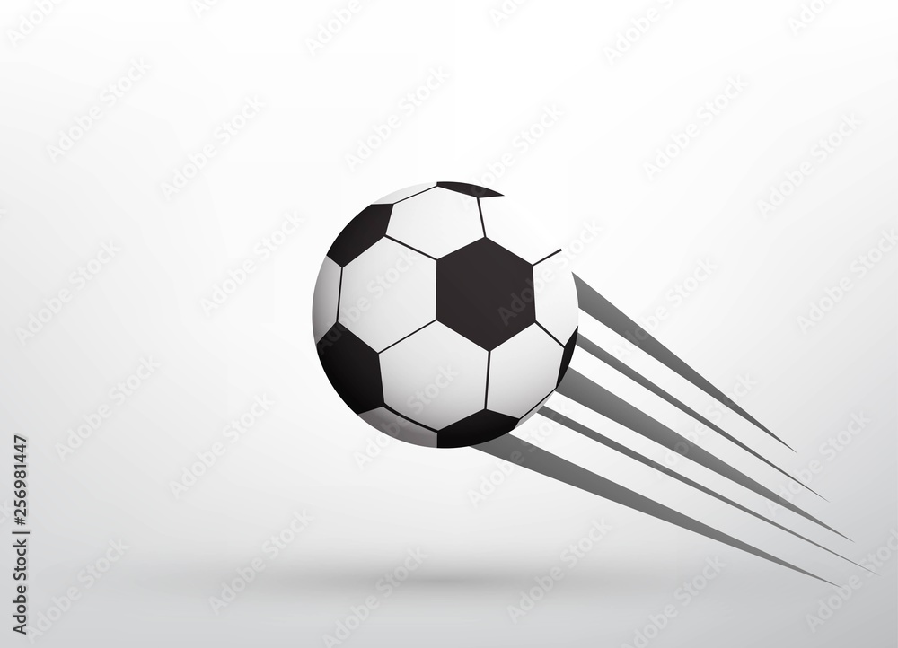 Flying Soccer Ball Vector