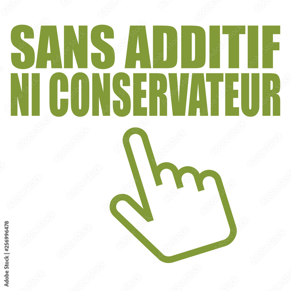 Logo sans additif ni conservateur. Stock Vector | Adobe Stock