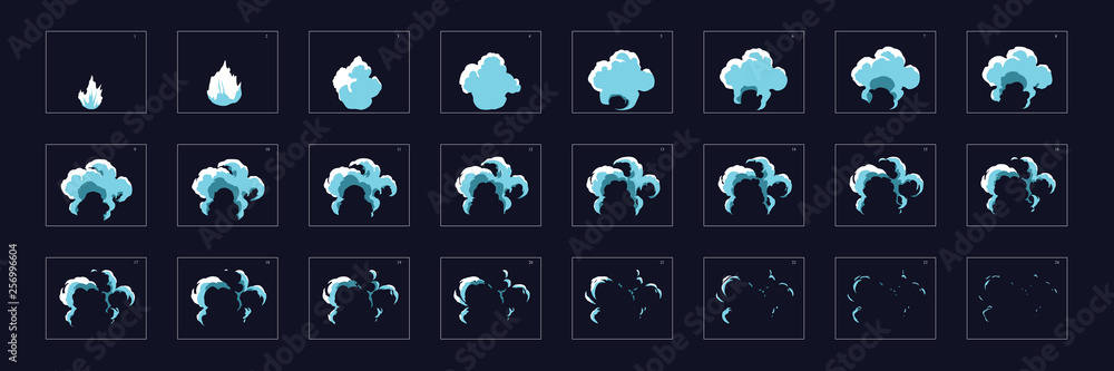Explosion Smoke effect. Explosion Animation effect. Animation Sprite ...