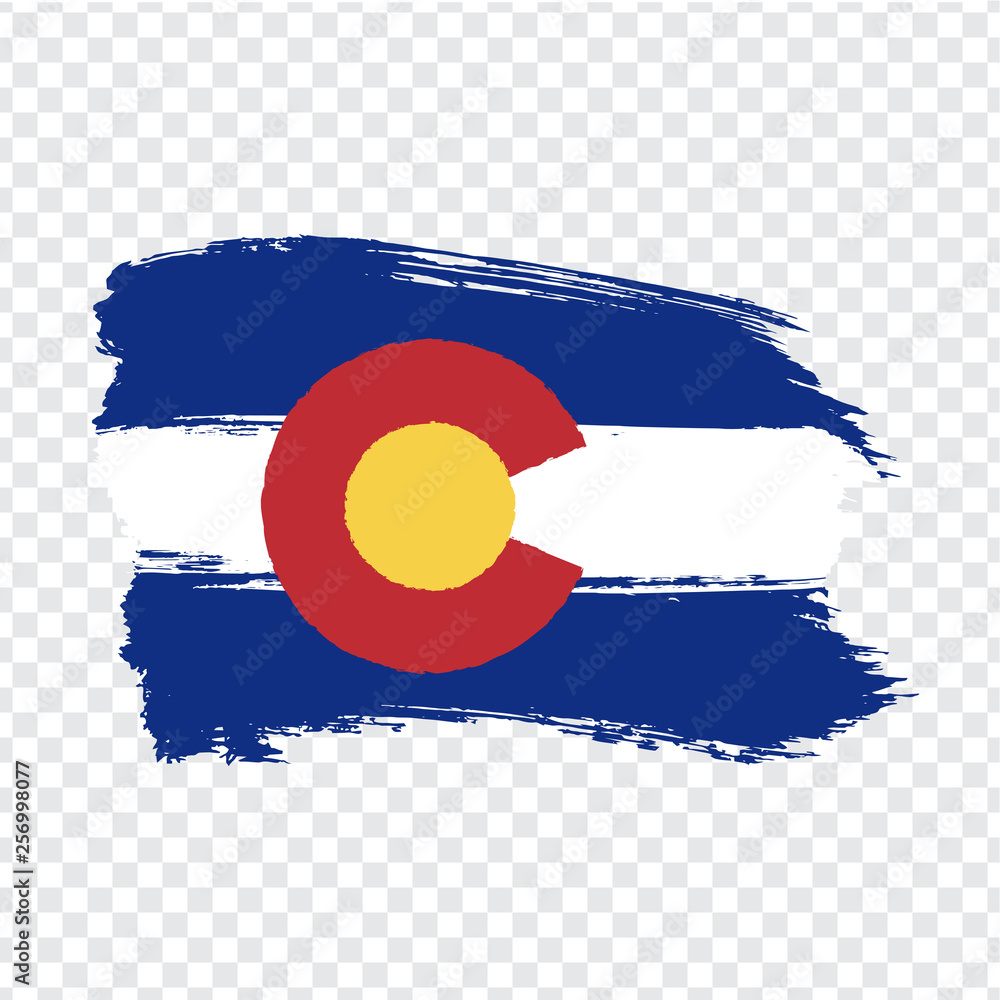 Flag of Colorado from brush strokes. United States of America. Flag ...