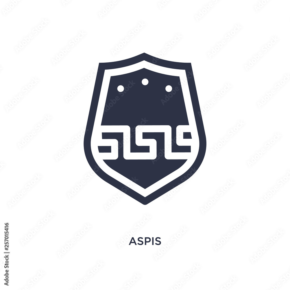 aspis icon on white background. Simple element illustration from greece ...