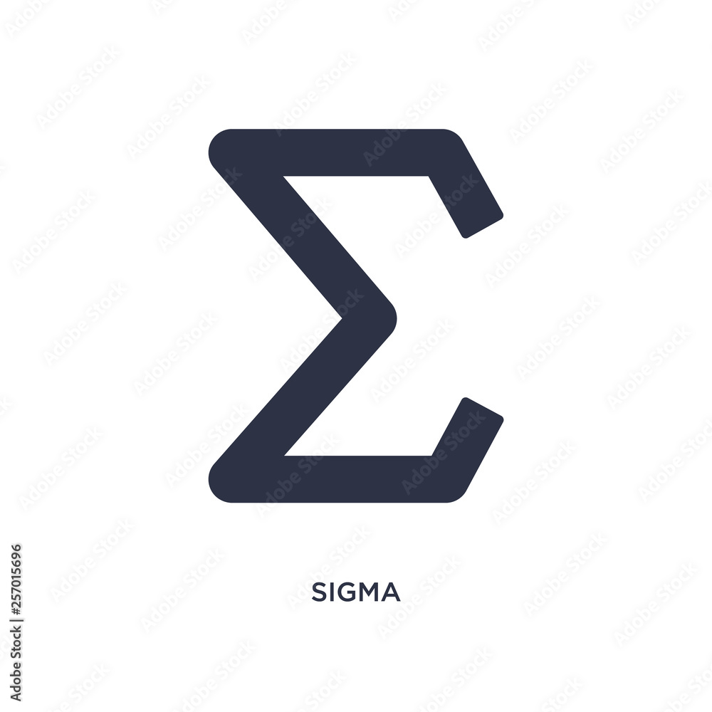 sigma icon on white background. Simple element illustration from greece ...