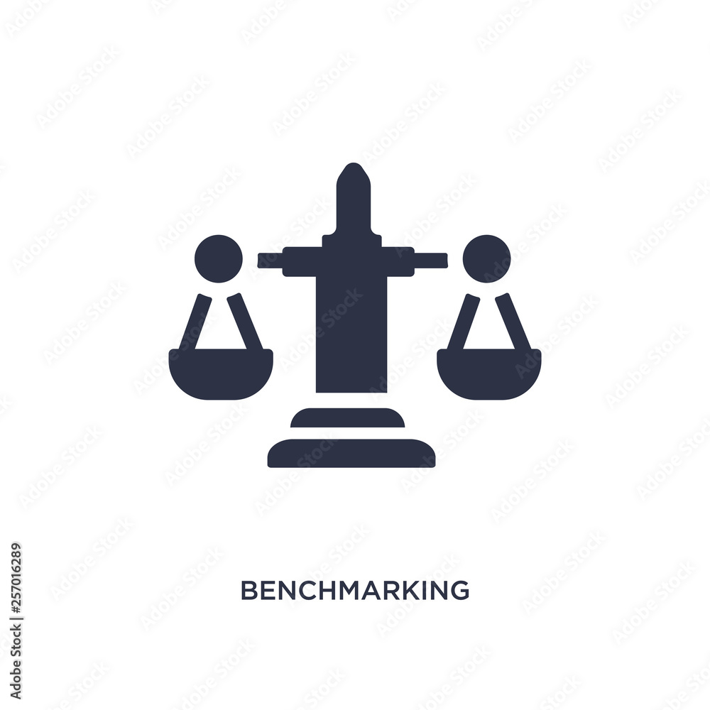 benchmarking icon on white background. Simple element illustration from ...