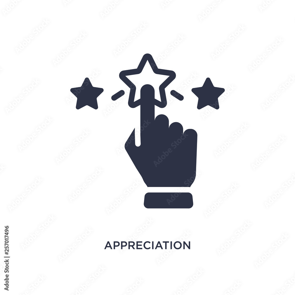 appreciation icon on white background. Simple element illustration from ...