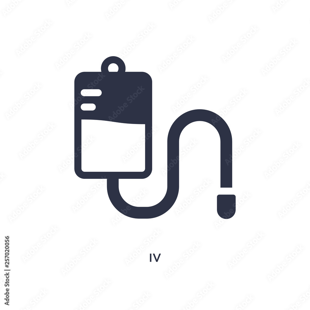 iv icon on white background. Simple element illustration from medical ...