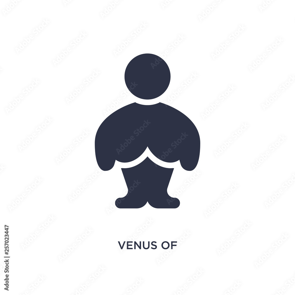 venus of willendorf icon on white background. Simple element ...