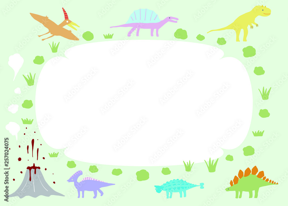Dinosaur Border Paper