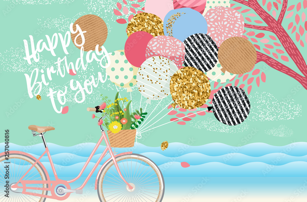 Happy Birthday Vintage Bicycle