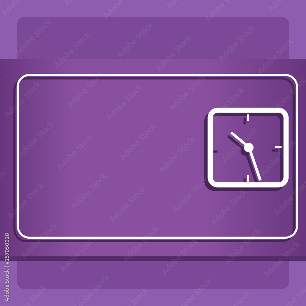 Modern Design of Transparent Square Analog Clock on Two Tone Pastel ...