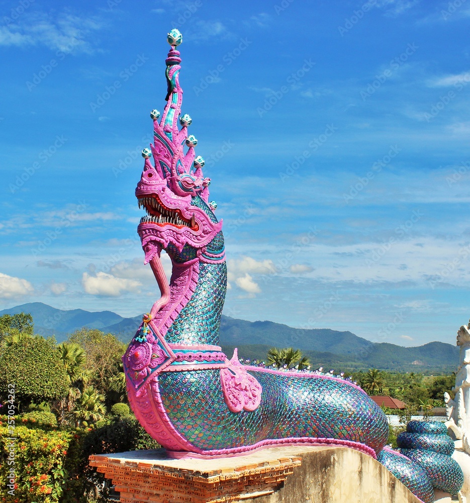 Great naga statue, King of nagas,Serpent. Naga statue at Banden temple ...